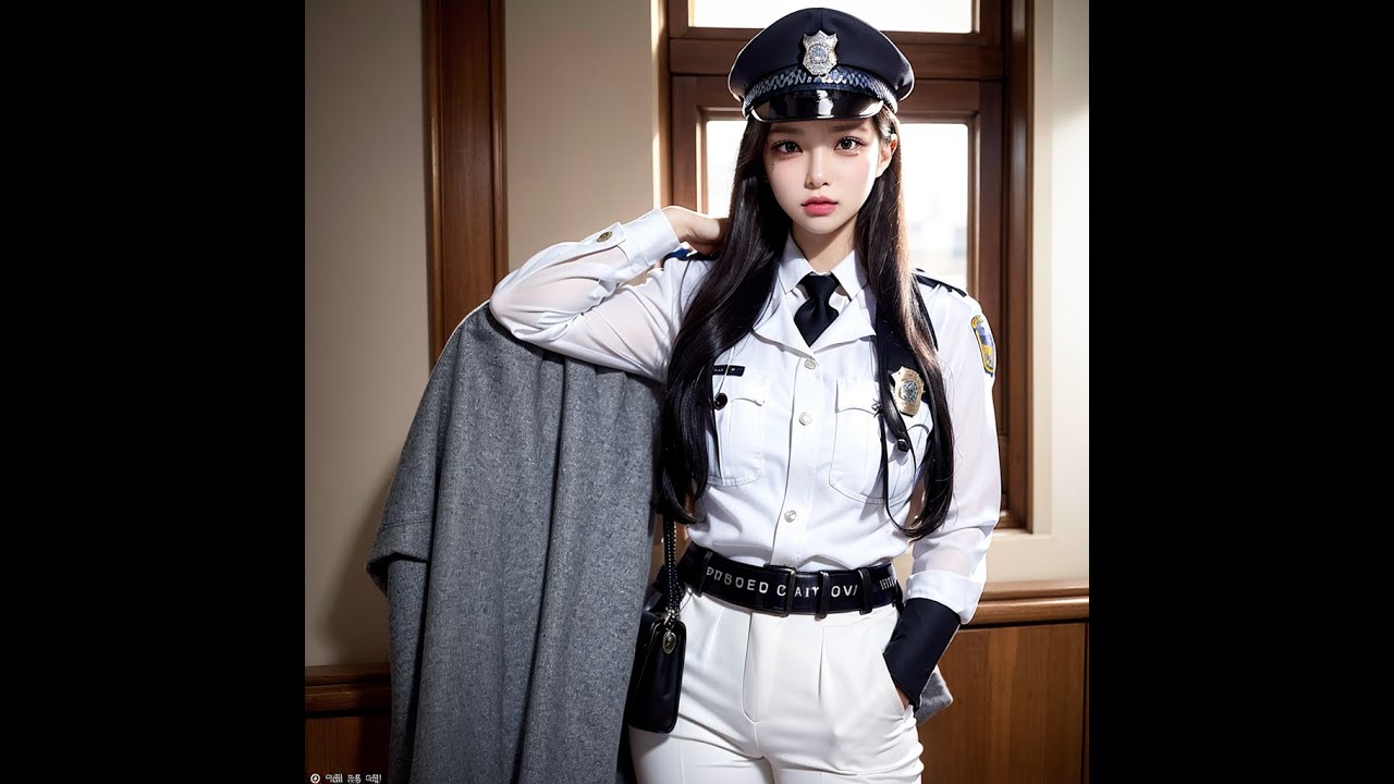 4K SEXY GIRLS policewoman | 여경 | ai goddess lookbook art ai 엉덩이 - YouTube