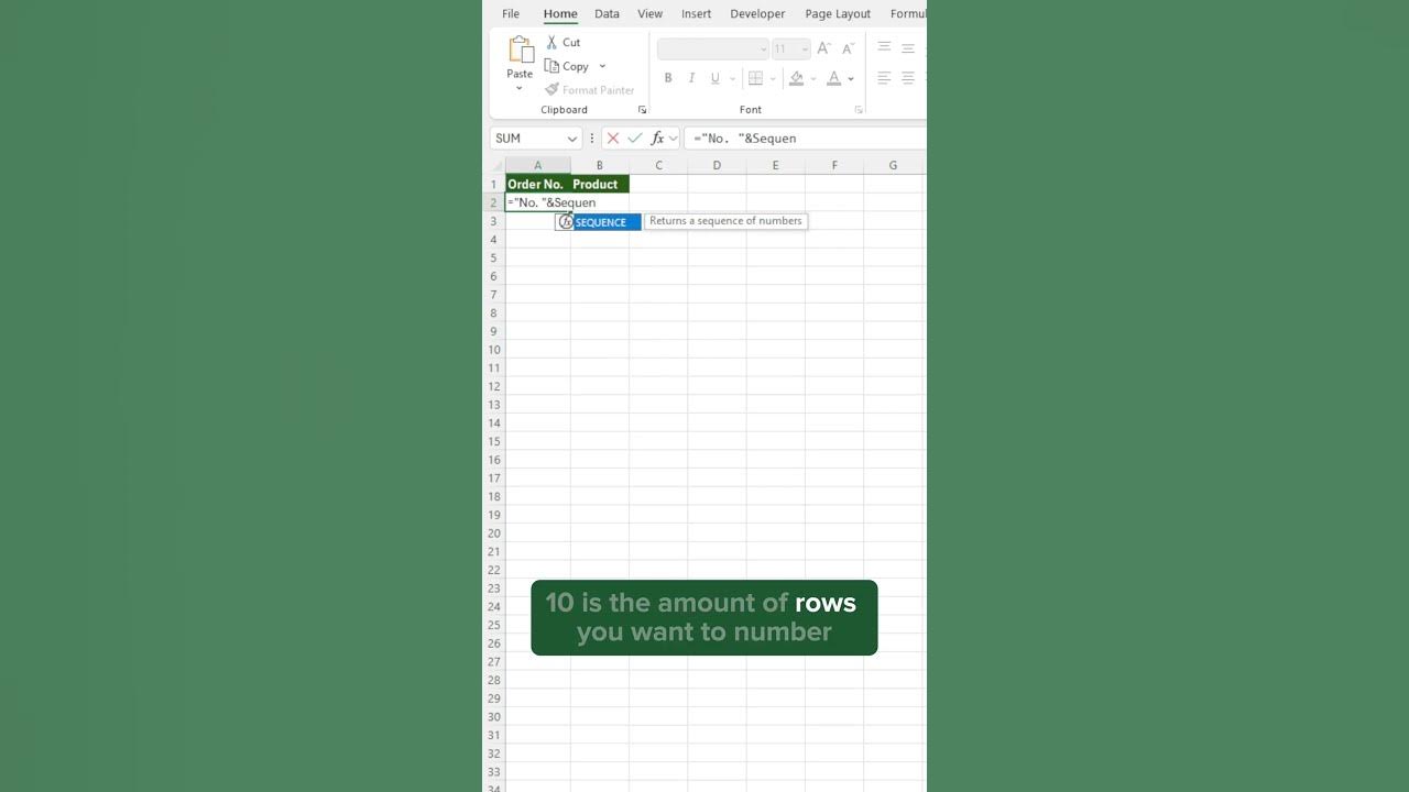 STOP Typing Lists Manually! Excel SEQUENCE Formula Hack You Need to Know #shorts #excel - YouTube
