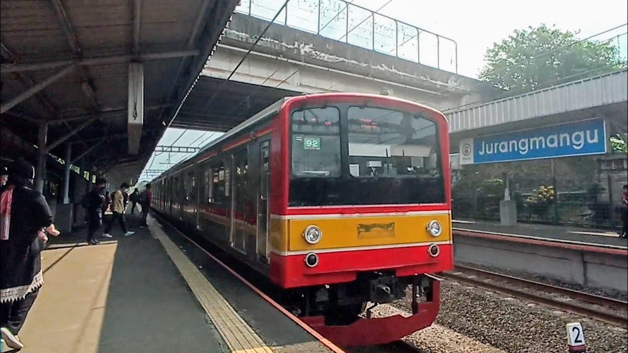 KRL JR 205 JADI PENGUASA JALUR LIN RANGKASBITUNG !! NAIK KRL JR 205 ...