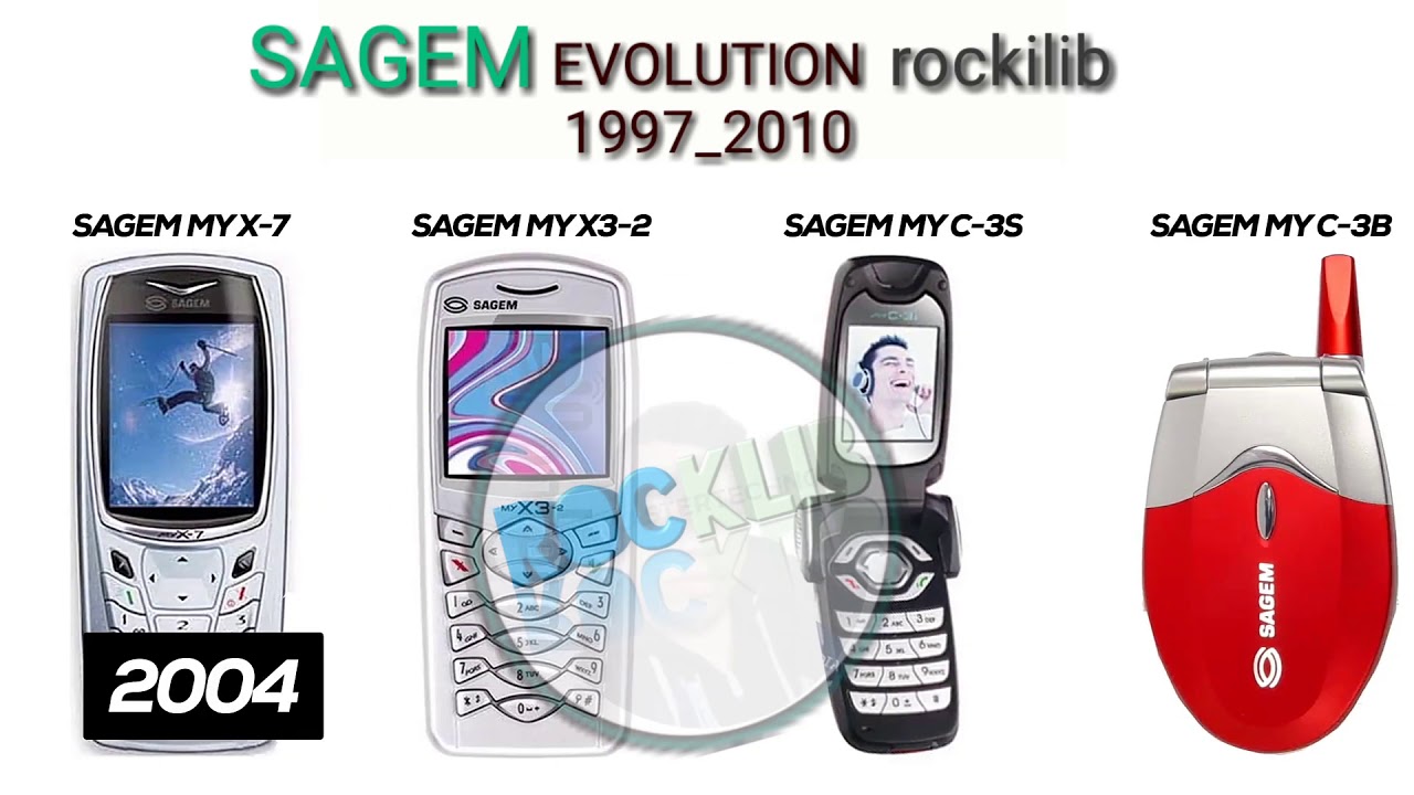Sagem Phones Evolution 1997-2010 تطور هواتف ساجيم rockilib_sagem - YouTube