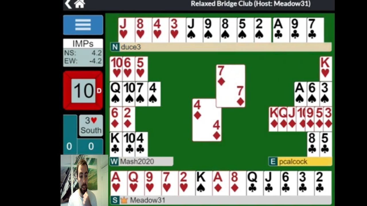 #54 ~ Commentary analysis of Online Bridge Game - 3 Hearts - YouTube