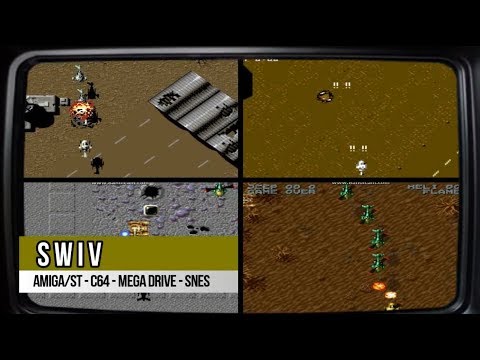SWIV Storm 4 on 1 SPLITSCREEN GAME AMIGA ATARI C64 SEGA SNES COMPARE 60 FPS HD 1991 SPLIT-STEVE !!!