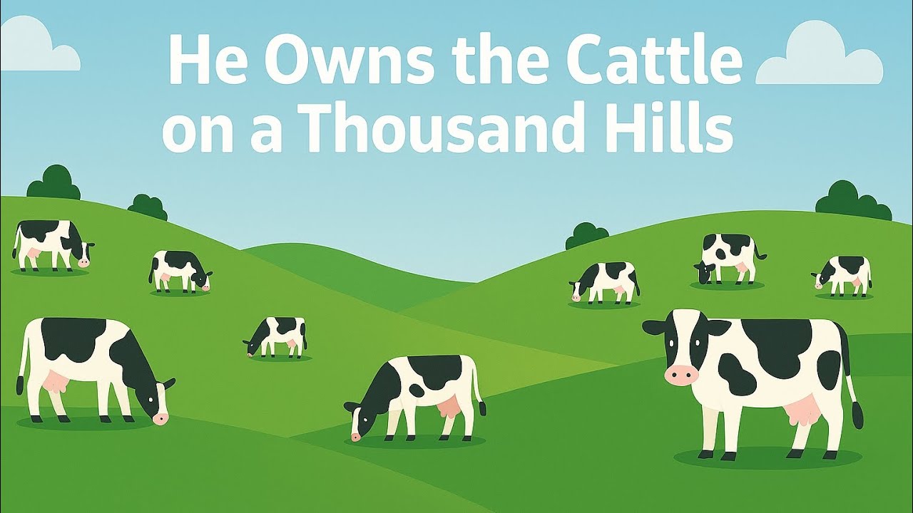He Owns the Cattle on a Thousand Hills | Kid's Bible Song | Sunday ...