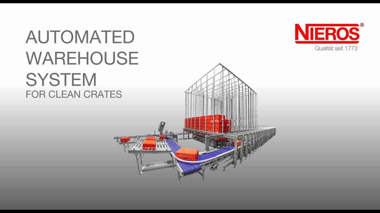 Automated crate warehouse by NIEROS - YouTube