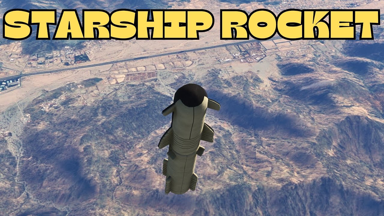 Microsoft Flight Simulator Starship Rocket Quick Flight - YouTube