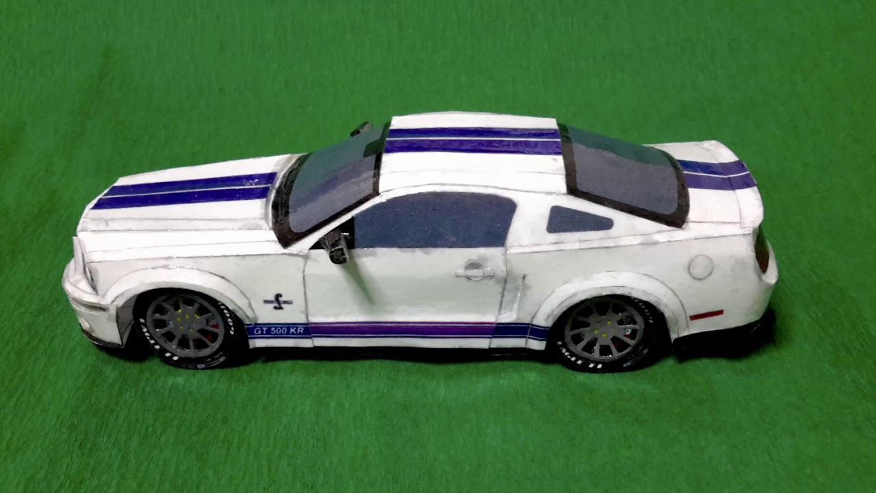 Ford Mustang Shelby GT500 KR 2008 Papercraft - YouTube