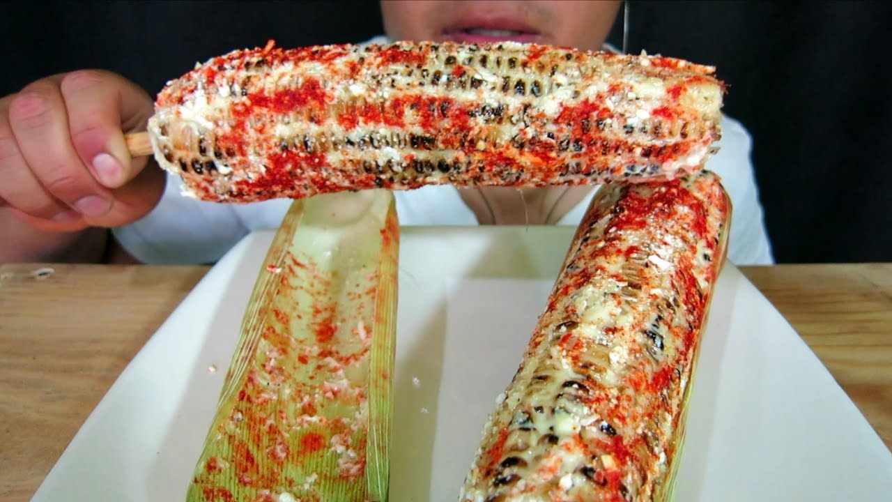 COMIENDO ELOTES ASADOS ~ asmr - YouTube