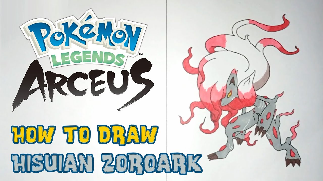How to Draw Hisuian Zoroark - Pokemon Legends Arceus - YouTube