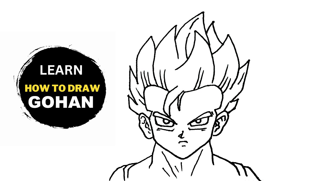 How To Draw Gohan Step-by-step Easy | Teen Gohan Ssj2 Drawing ...