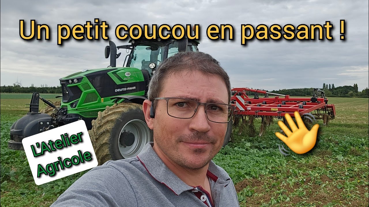 👋 Un petit coucou en déchaumant 👋 🚜 - YouTube