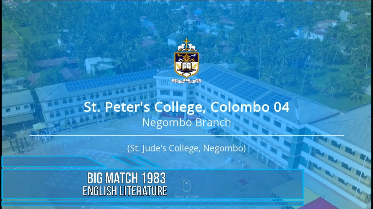 Big Match 1983 - English Literature (Grade 10) - YouTube