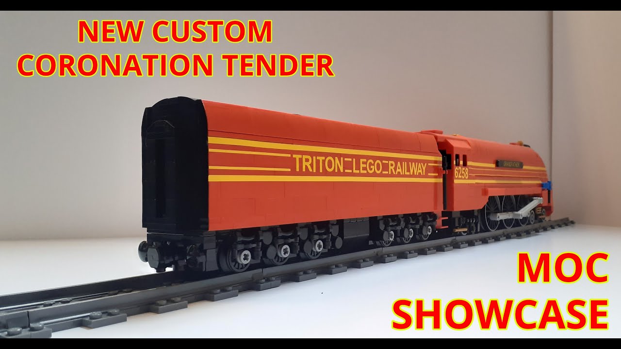 Lego custom long coronation corridor tender MOC showcase - YouTube