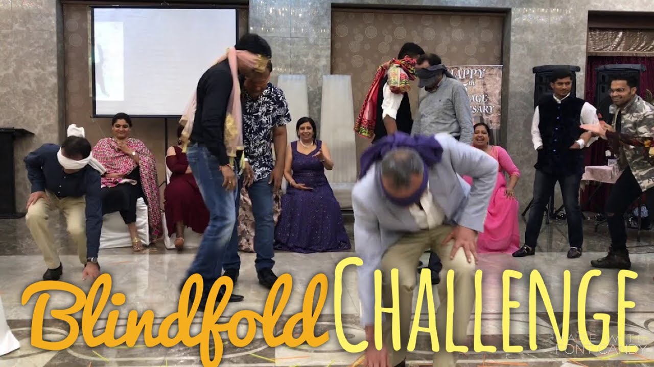 Playing blindfold task. | couple game. | Blindfold challenge - YouTube