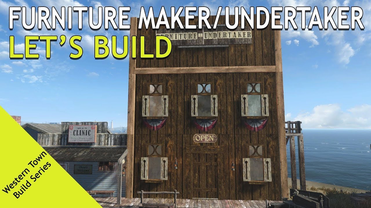 Fallout 4 Western Town Settlement Build | Nordhagen Beach Let’s Build ...