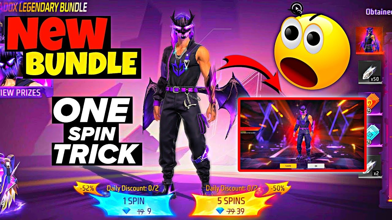 PARADOX LEGENDARY BUNDLE || TOKEN TOWER EVENT || FREE FIRE NEW EVENT ...