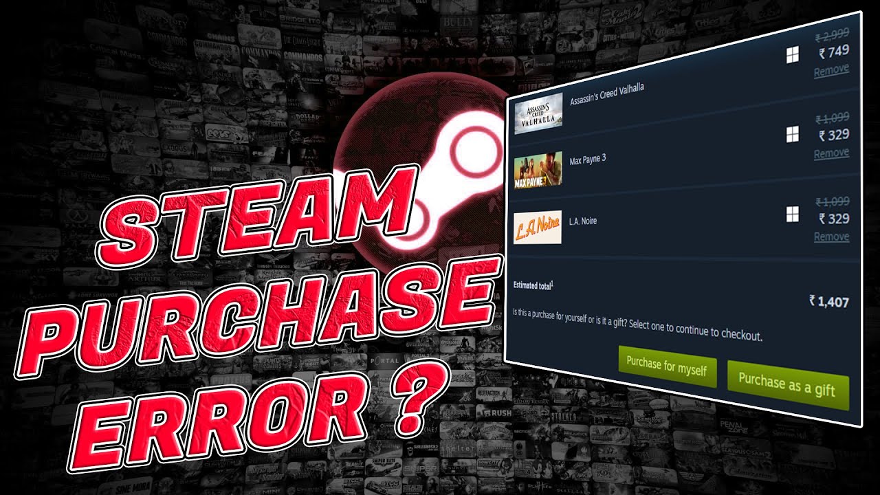Can't Purchase Anything on Steam | Steam Ban India Update - YouTube