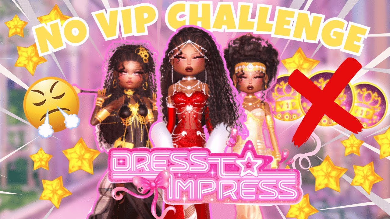 Can I Win NO VIP Challenge in Dress to Impress😭🔥 - YouTube