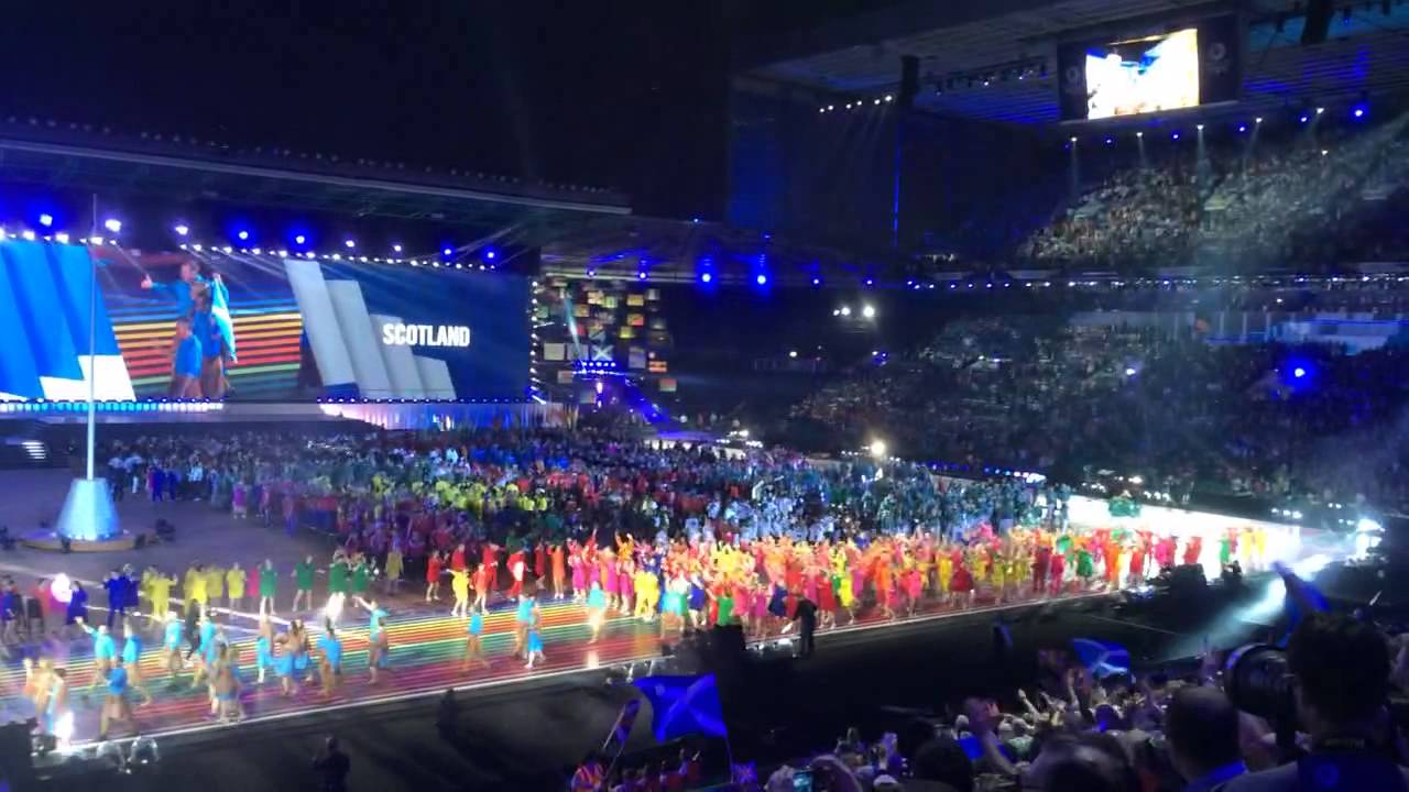 Glasgow Commonwealth Games 2014, Scottish Team Entrance - YouTube