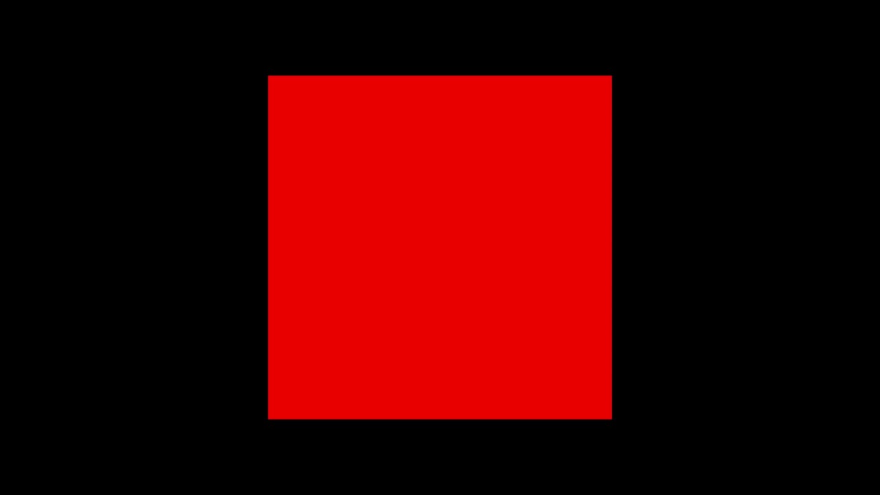 Red Square Black Background Scale Down - YouTube