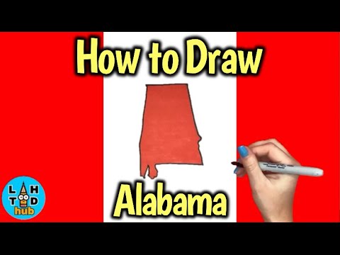 How to Draw the State of Alabama - YouTube