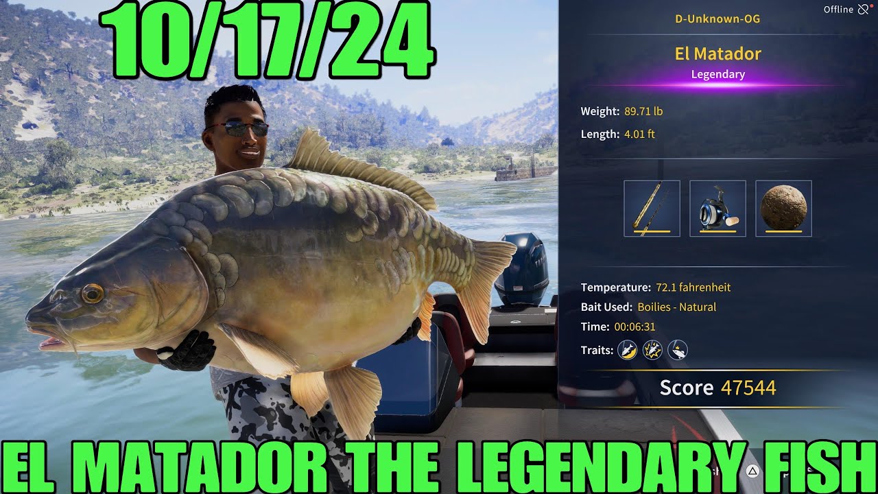 El Matador Is The Active Legendary Fish For This Week 10/17/24 - Call ...