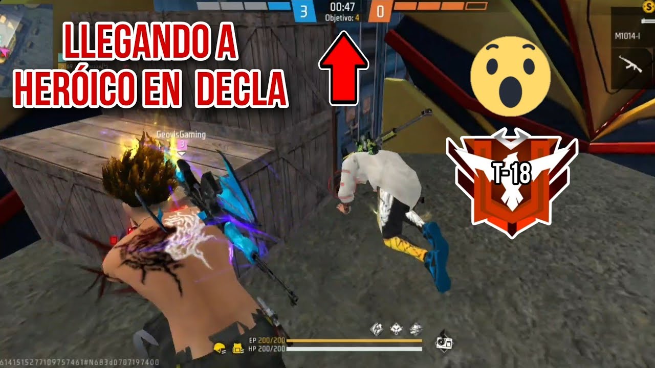 LLEGANDO A HERÓICO EN DUELO DE ESCUADRA CLASIFICATORIA TEMPORADA 18 FREE FIRE - YouTube