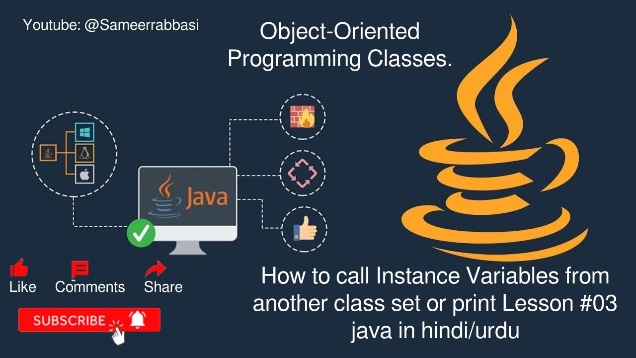 How to call Instance Variables from another class set or print Lesson ...