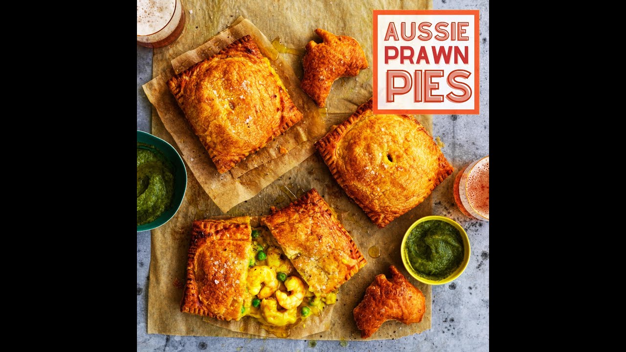 Golden Curried Prawn Pies with Green Tomato Sauce. - YouTube