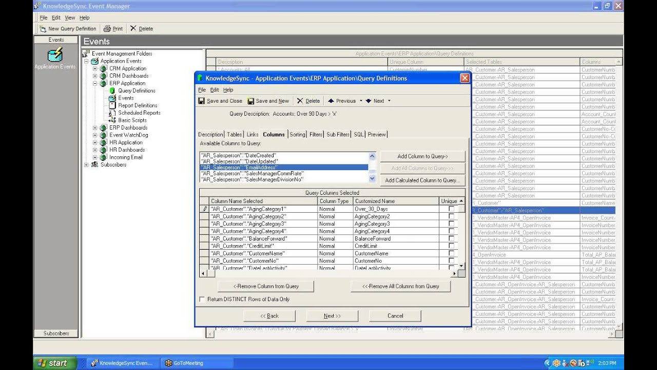 KnowledgeSync Training: Query Design: Columns - YouTube