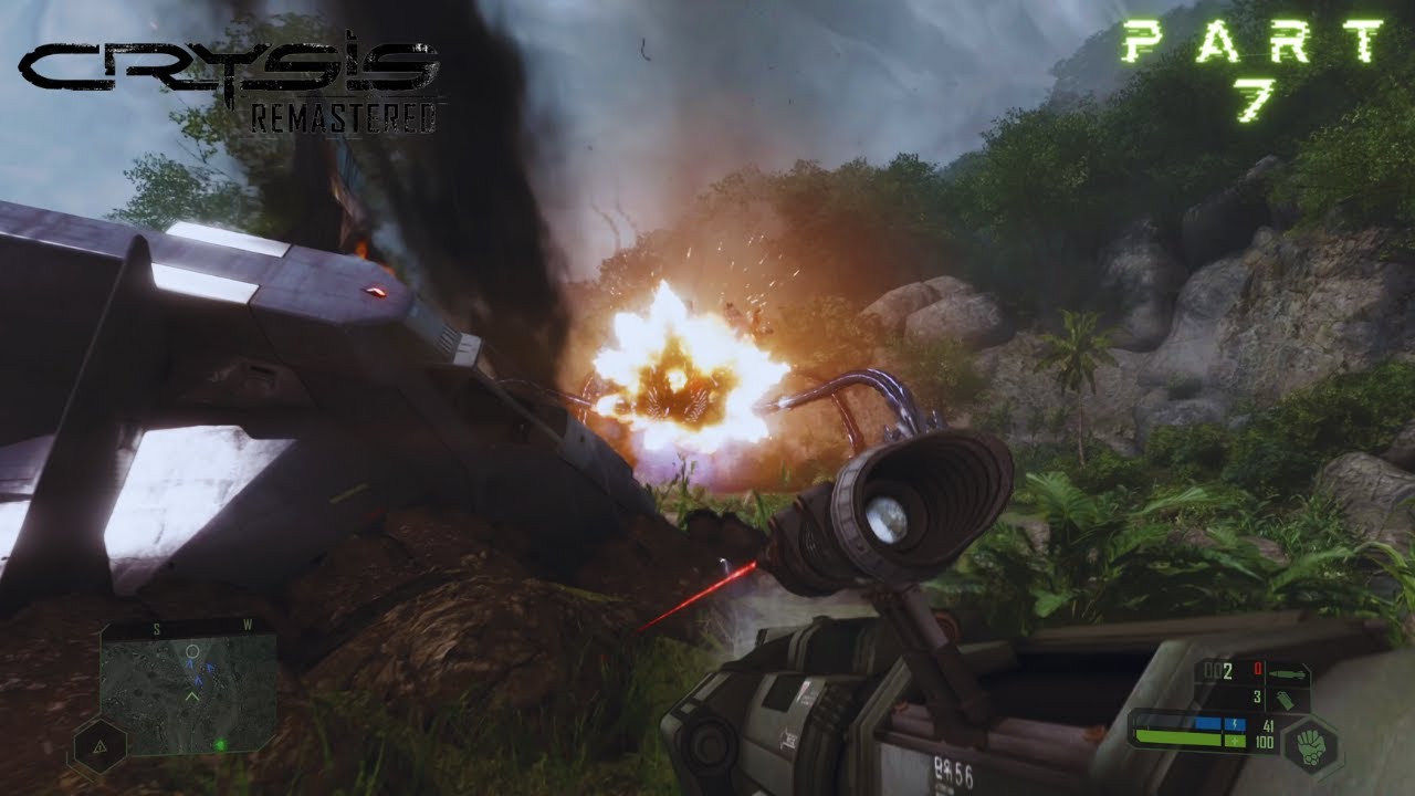 Big Monster Alien attacking / Crysis Remastered Gameplay - Part 7 - YouTube