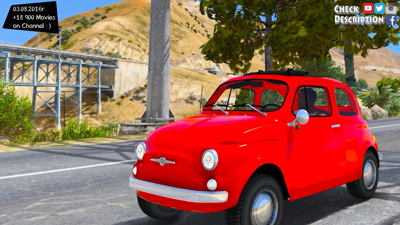 Fiat 500 - GTA V MOD | 2.7K / 1440p ! _REVIEW - YouTube