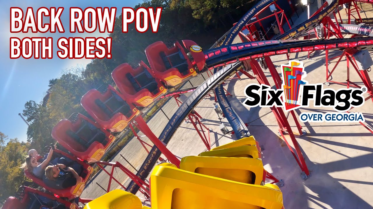 Kid Flash Cosmic Coaster Back Row POV (Both Sides) DEFUNCT Six Flags ...