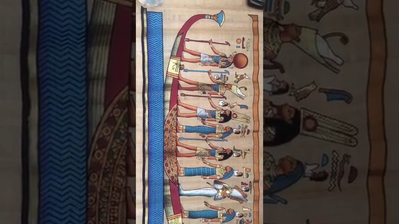 Papyrus Gambar Raja Firaun asli Mesir buatan tahun 1980 - YouTube