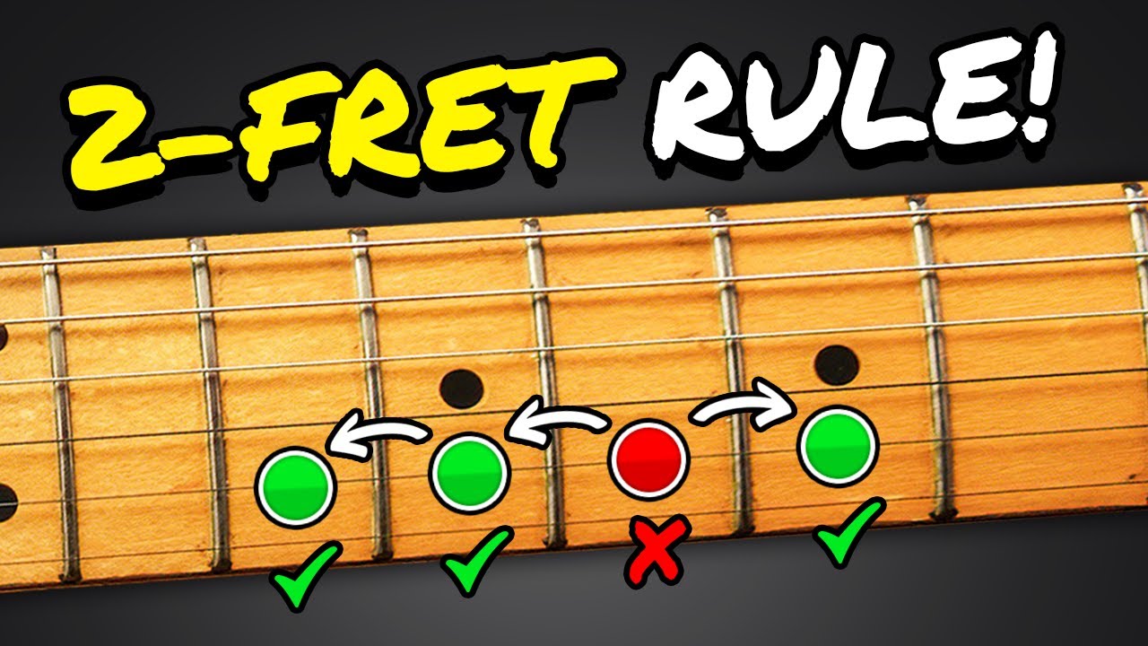 NEVER Play WRONG Notes Again! (Using The 2 Fret Rule) - YouTube
