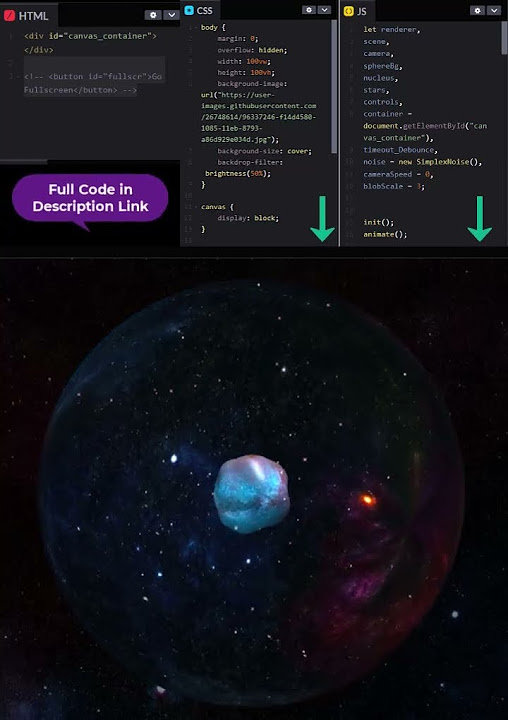 Space Globe Using Html Css Js Webtricks Education Learnwebcode Html Youtube