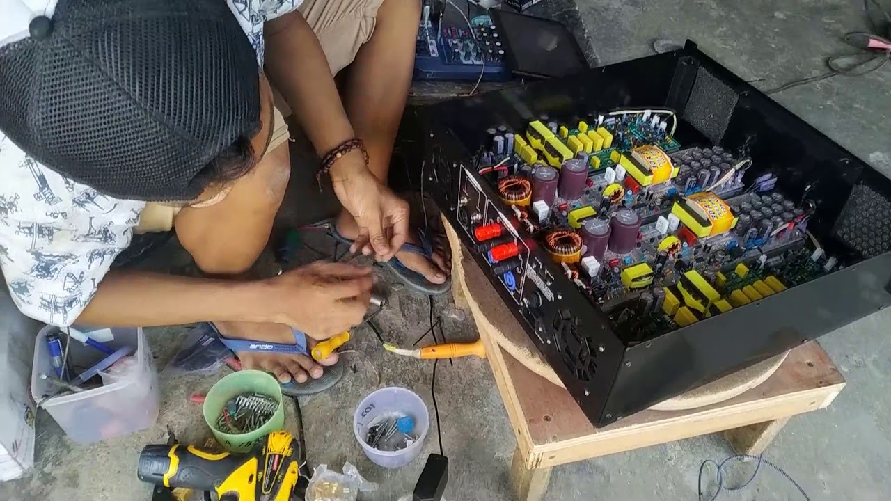 proses perakitan power class d fullbridge turbo 10k dengan psu smps 30A ...