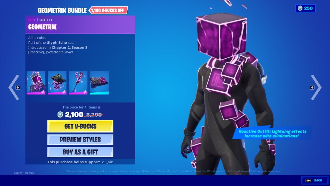 Fortnite Item Shop *NEW* GEOMETRIK BUNDLE! (October 2, 2021) Fortnite ...