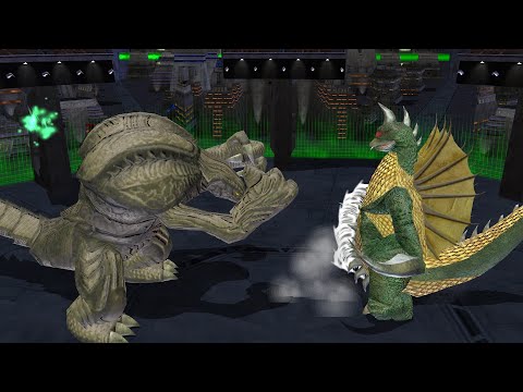 Godzilla Destroy All Monsters Melee: Orga VS Gigan (Hard) [GCN]