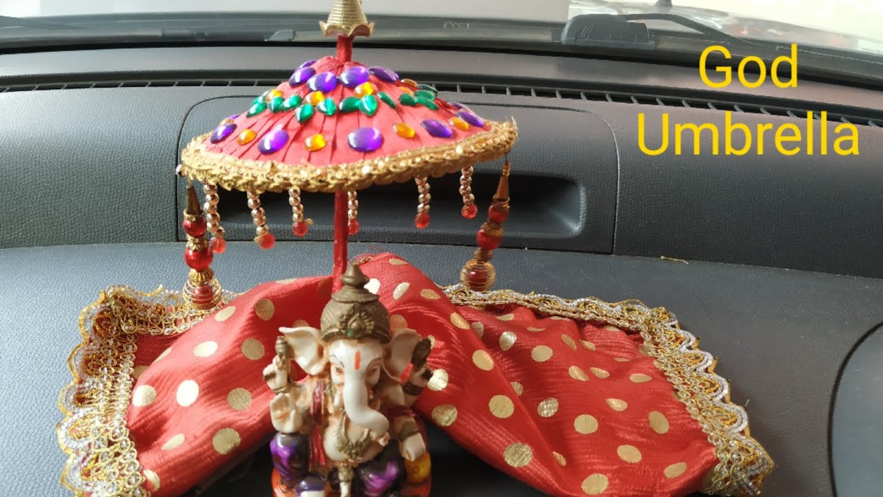 How to Make Umbrella for Ganpati | God Umbrella for Vehicle | Best Out ...