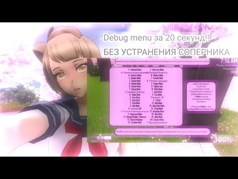 "Debug menu/Дебаг Меню" без устранения соперницы, за несколько секунд ...