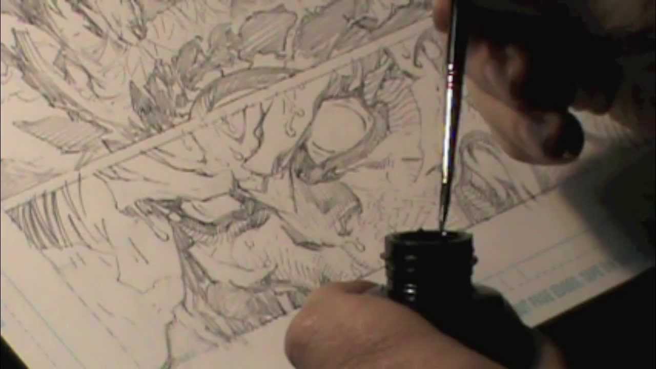 Scott Williams speed inking - YouTube