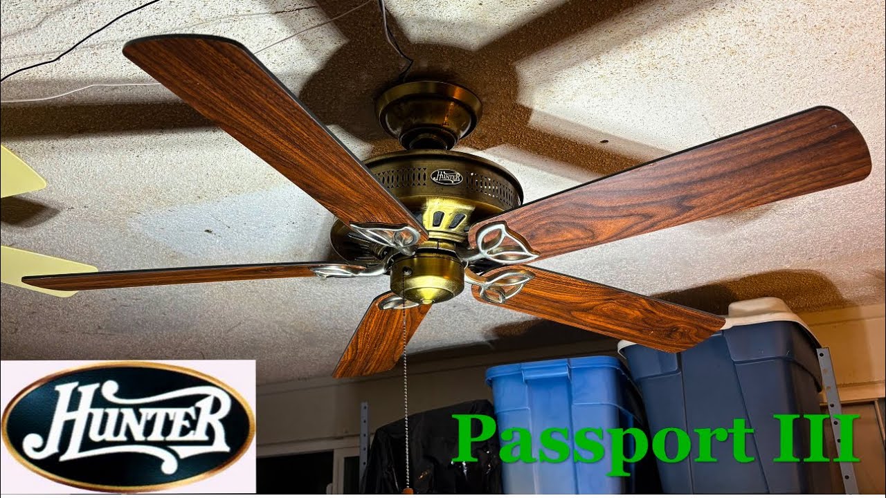 52” Hunter Passport III ceiling fan - YouTube