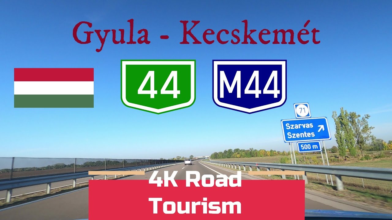 Driving Hungary: 44 & M44 Gyula - Békéscsaba - Kecskemét - 4k drive ...