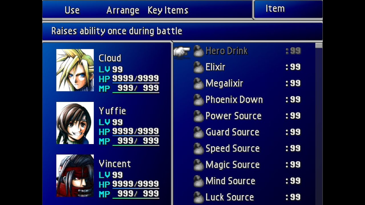 Final Fantasy VII (OG) How to Max your Character's Stats Fast! - YouTube