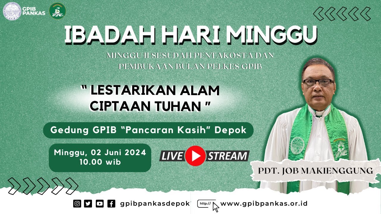 [LIVE] Ibadah Hari Minggu II Sesudah Pentakosta - 02 Juni 2024 - YouTube