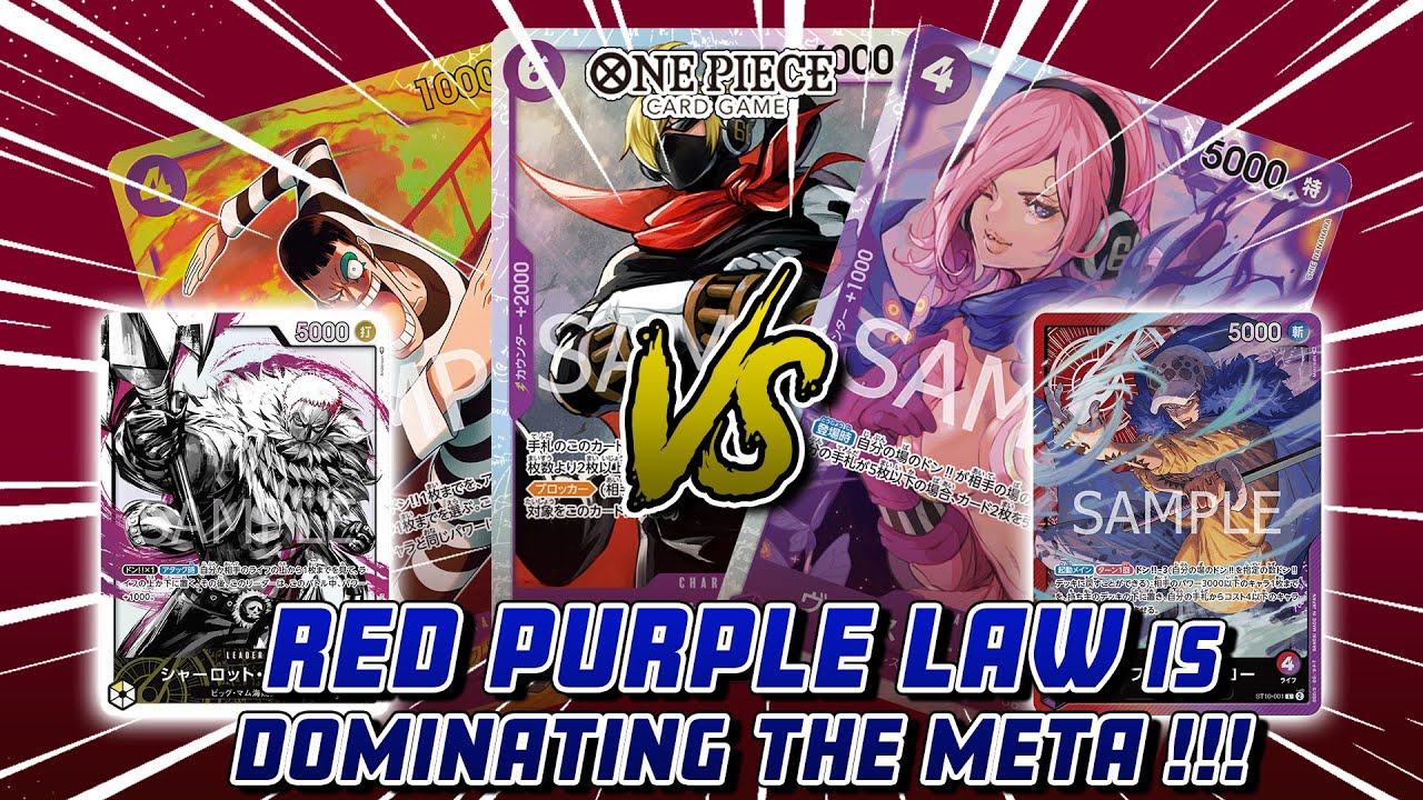 One Piece Card Game MADCAP Yellow Katakuri vs Red Purple Law [OP07 ...