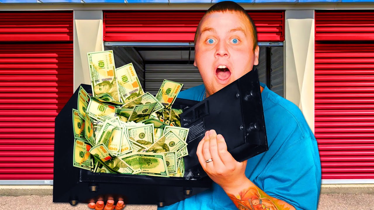 Found LOCKED SAFE With MONEY INSIDE In Storage Unit! - YouTube