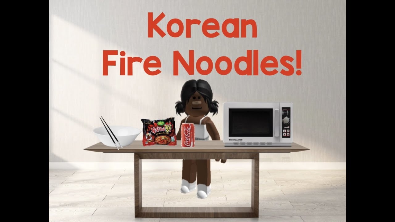 Making Korean Fire Noodles! | Roblox Mukbang - YouTube