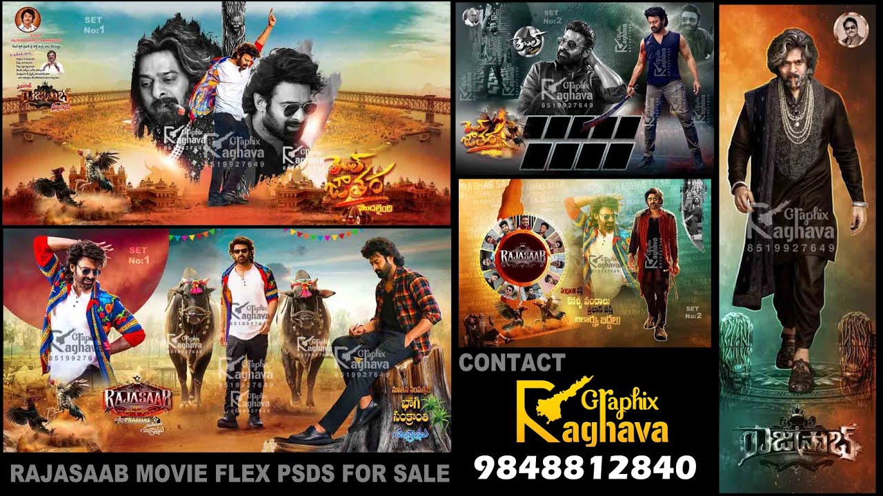 RAJA SAAB MOVIE FLEX PSDS FOR SALE - 2026 Contact : RAGHAVA - Kakinada ...