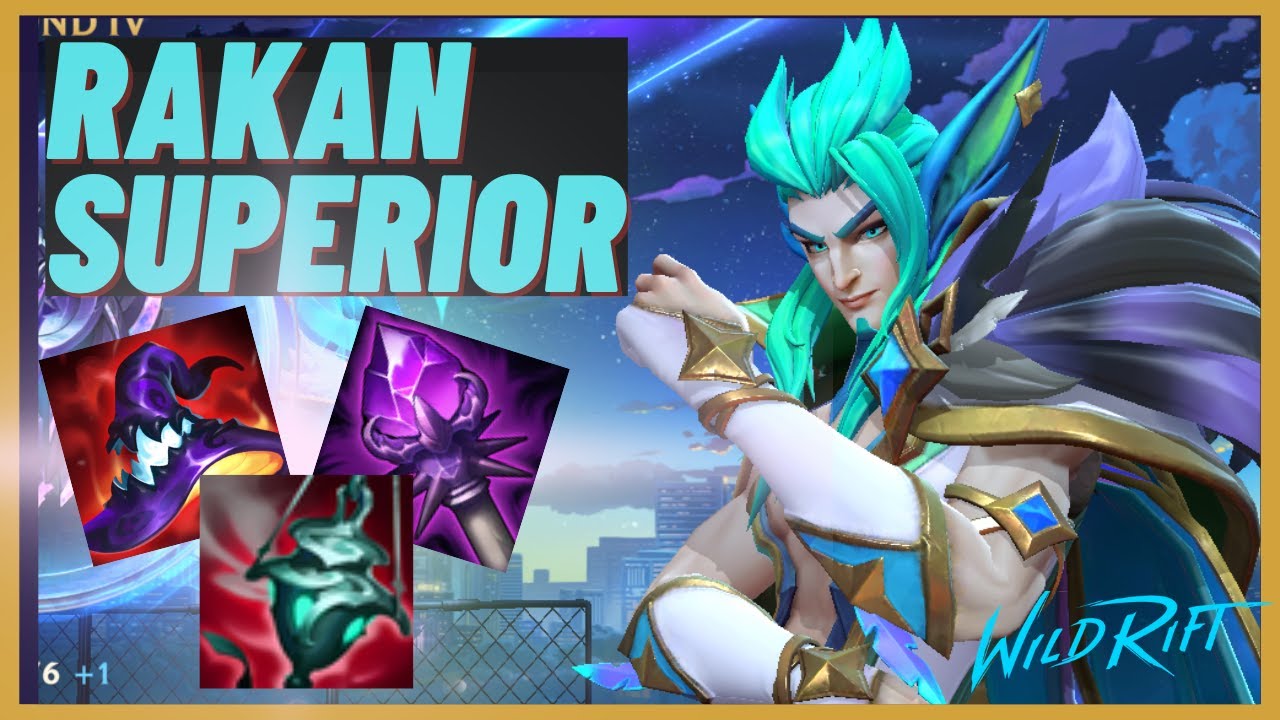 RAKAN SUPERIORITY | Wild Rift Rakan Gameplay | Star Guardian Rakan ...